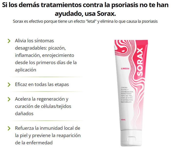 Sorax Honduras, instrucciones de uso, foro, precio – crema para el ...