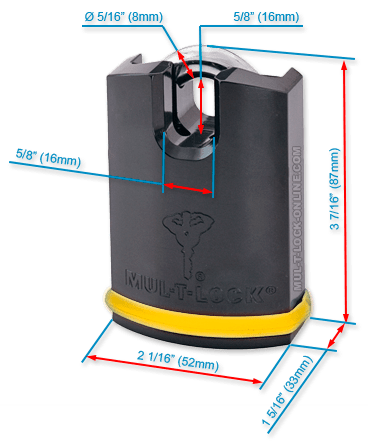 MUL-T-LOCK ONLINE :: MUL-T-LOCK E8-H Padlock