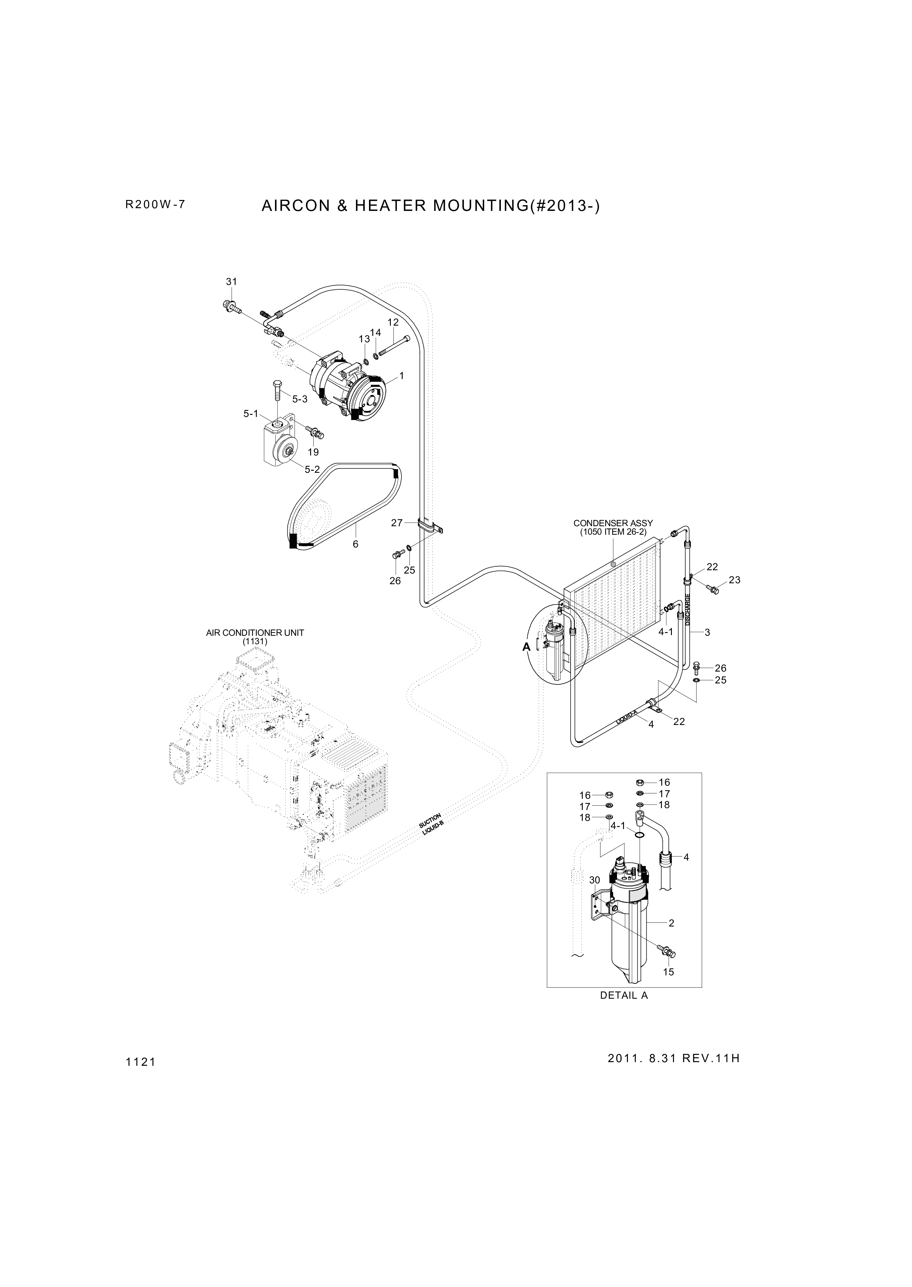 11N6-91130 Hyundai Construction Equipment BELT-AIRCON / 11N691130 ...