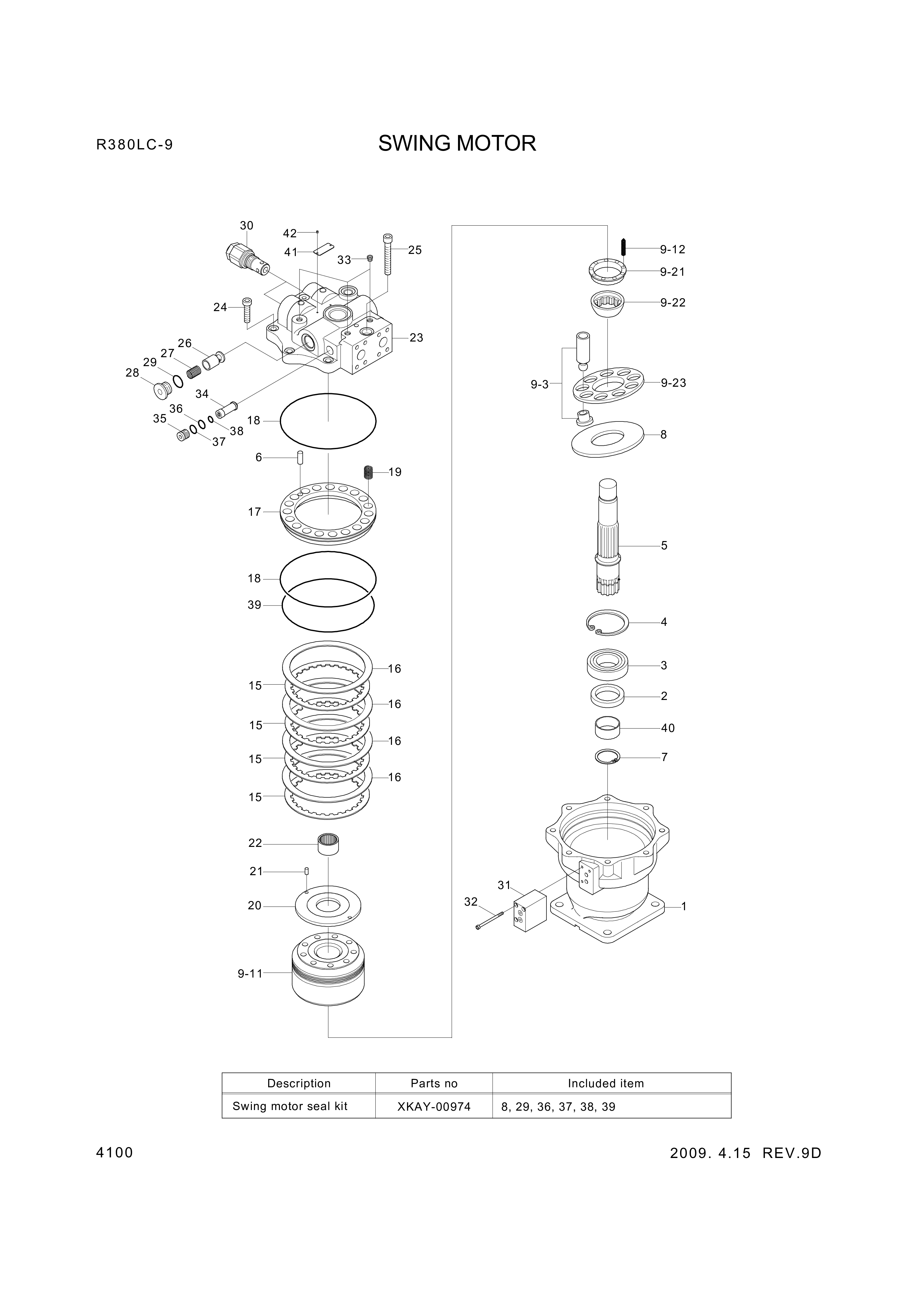 31QA-10130 Hyundai Construction Equipment MOTOR UNIT-SWING / 31QA10130 ...