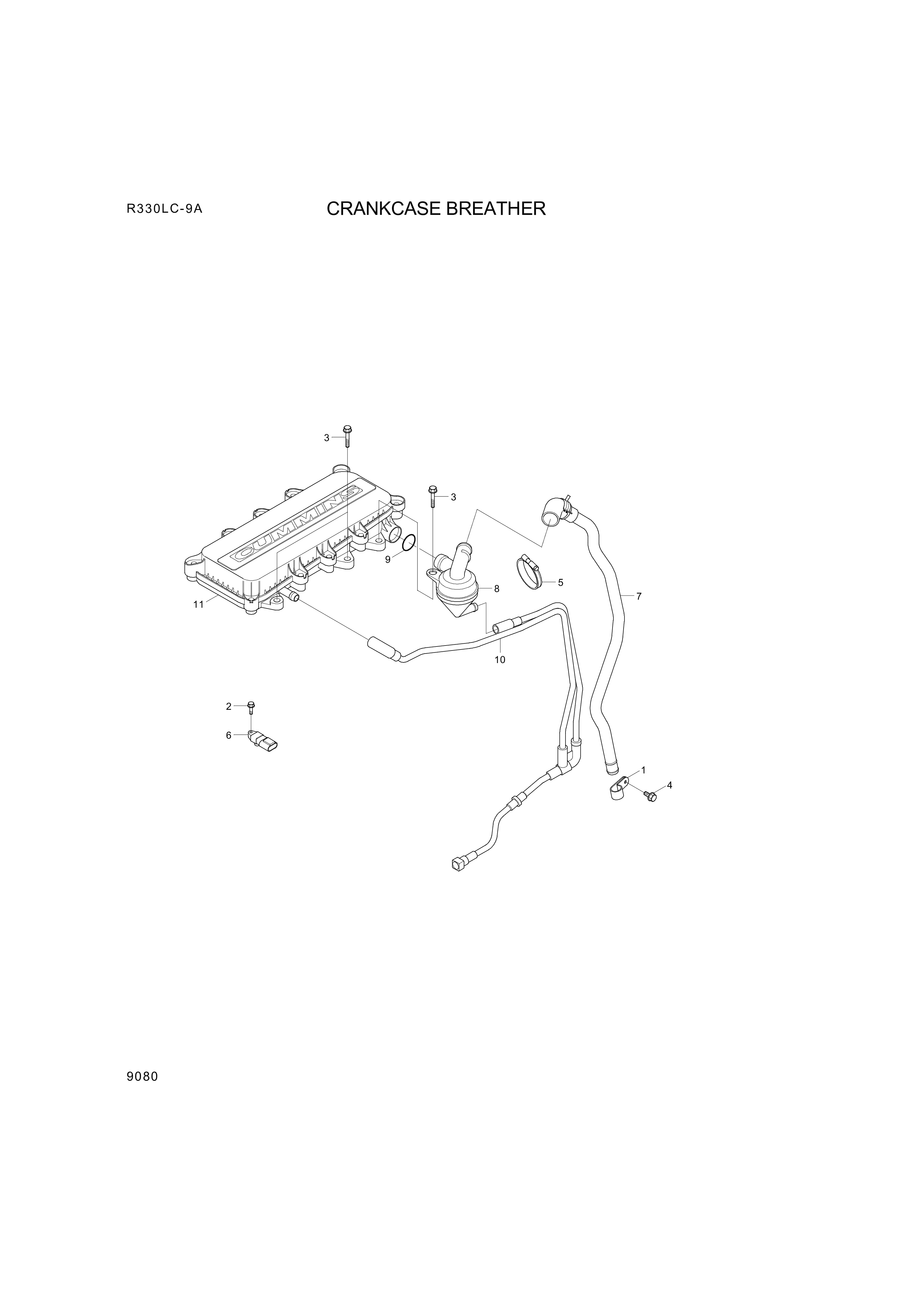 5255759 Hyundai Construction Equipment TUBE-OIL DRAIN | Buyaftermarketparts