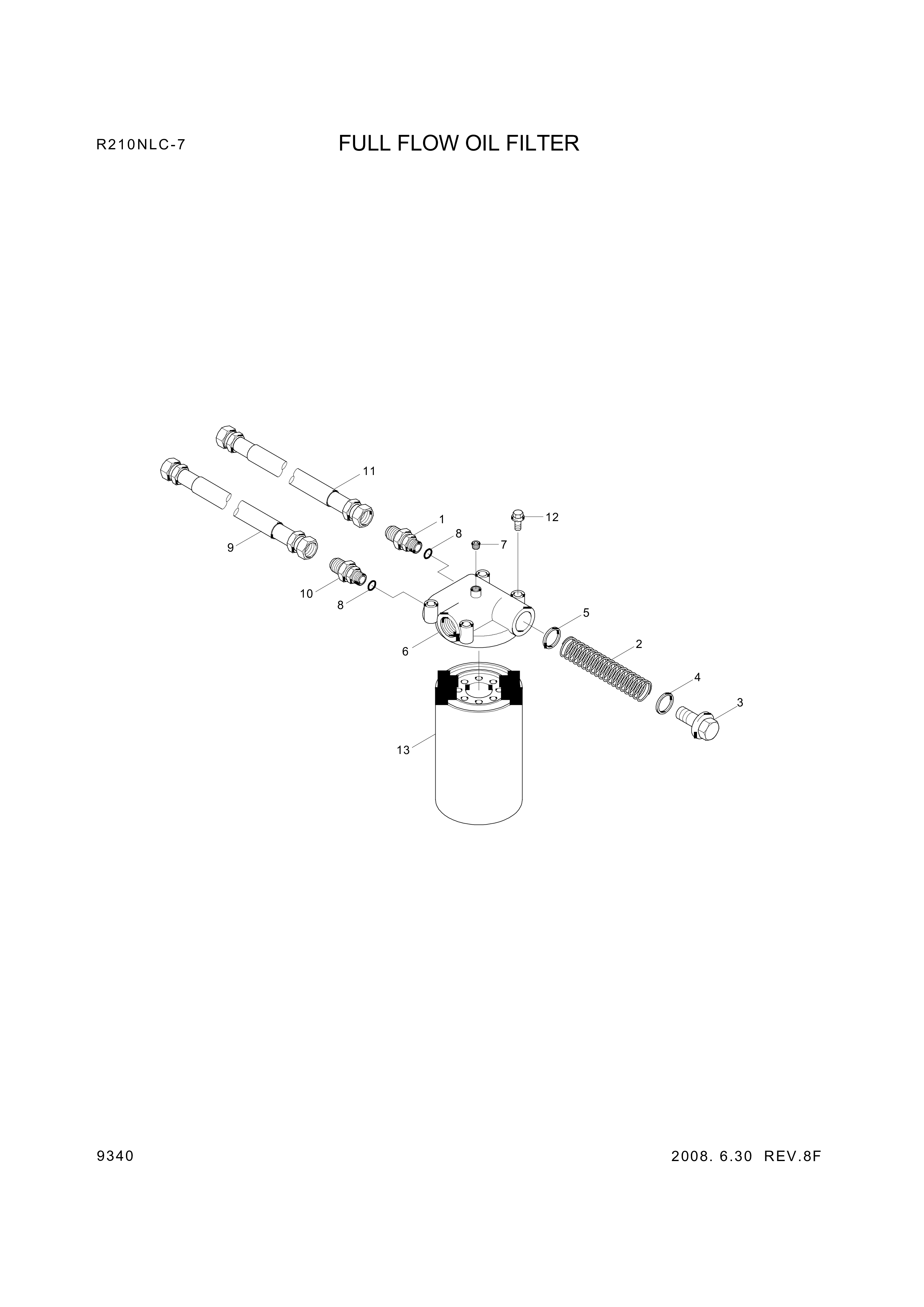 Buy 11E1-70140 Hyundai Construction Equipment FILTER-OIL / 11E170140 ...