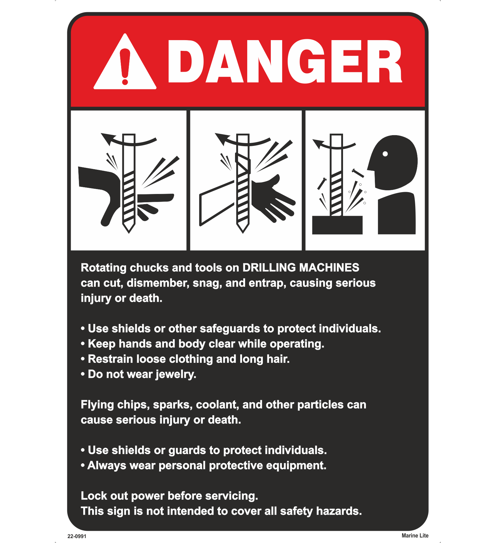 Training & Safety Posters :: Drilling Machines Safety Poster 22-0991