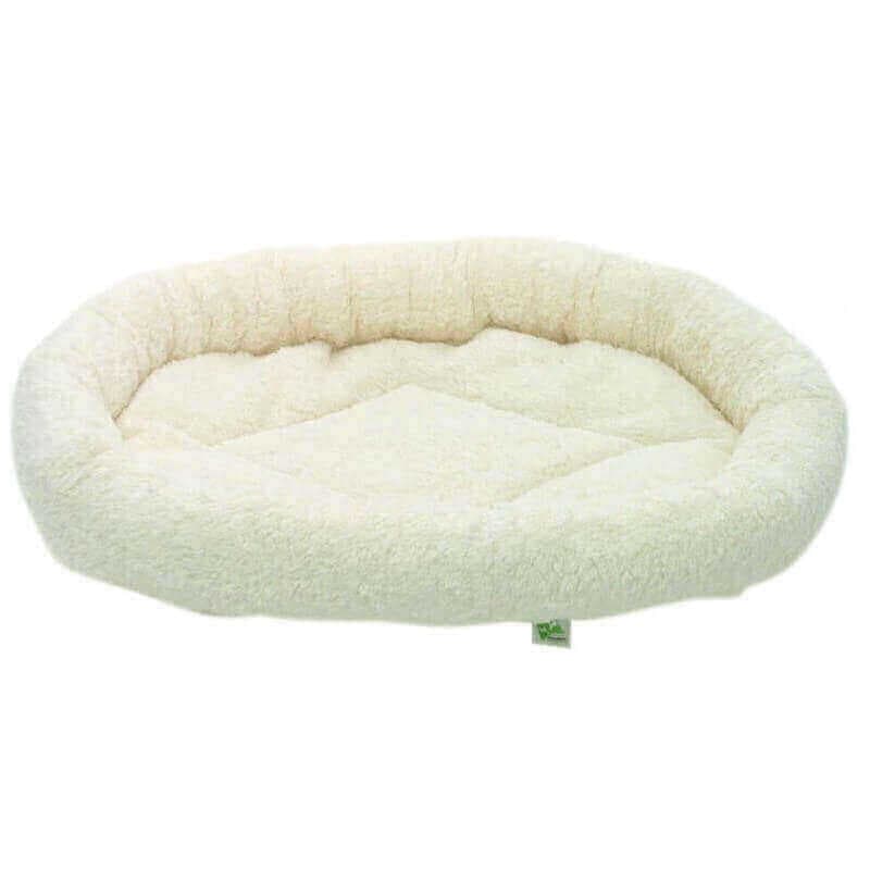 Bed oval velcro OTHER MEASURE textile color Microfiber nature white ...