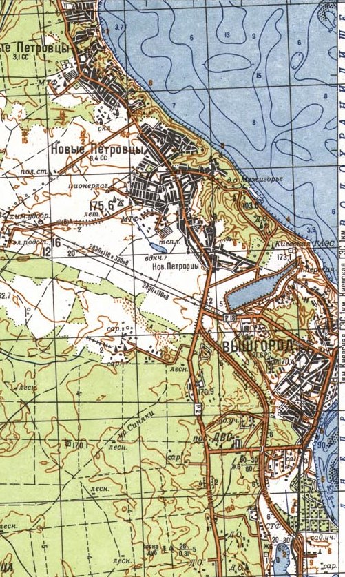 Карта річки Дніпро shram.kiev.ua