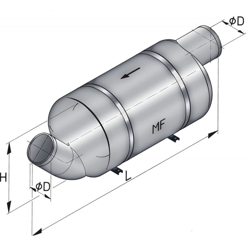 VETUS plastic muffler type MF150
