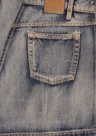 Matt Finish Blue Denim Jeans - Vintage Washed : Made To Measure Custom ...