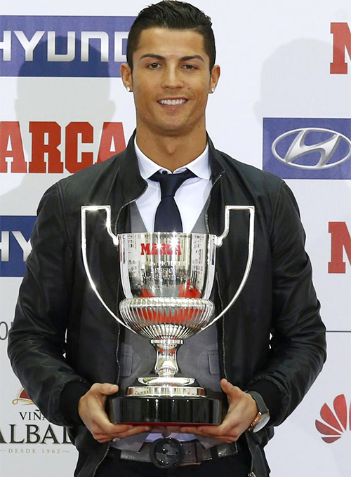 Cristiano Ronaldo Pichichi Award Leather Jacket : Made To Measure ...