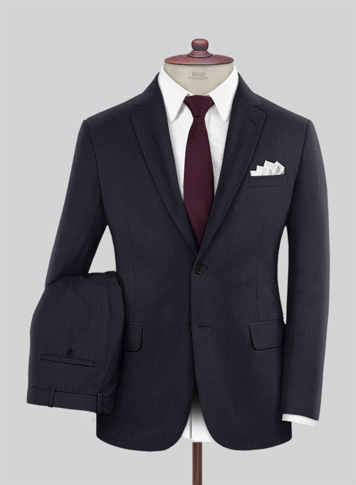 Blue Merino Wool Suit : Made To Measure Custom Jeans For Men & Women ...