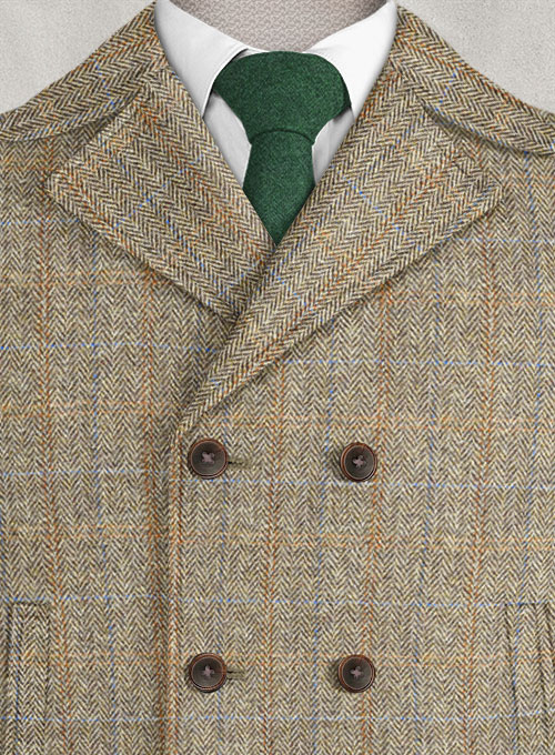 Harris Tweed Ranger Brown Pea Coat : Made To Measure Custom Jeans For ...