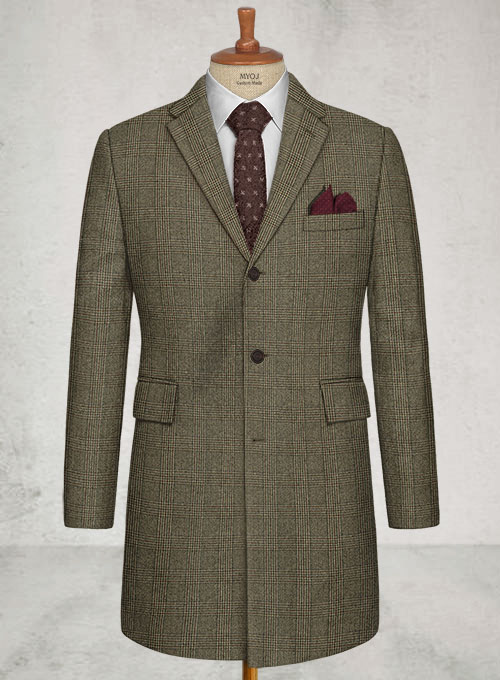 Mandi Checks Tweed Overcoat : Made To Measure Custom Jeans For Men ...
