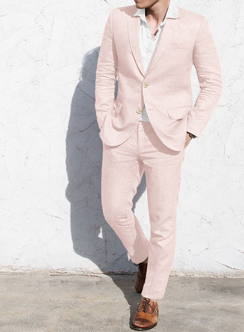White And Pink Suits For Men