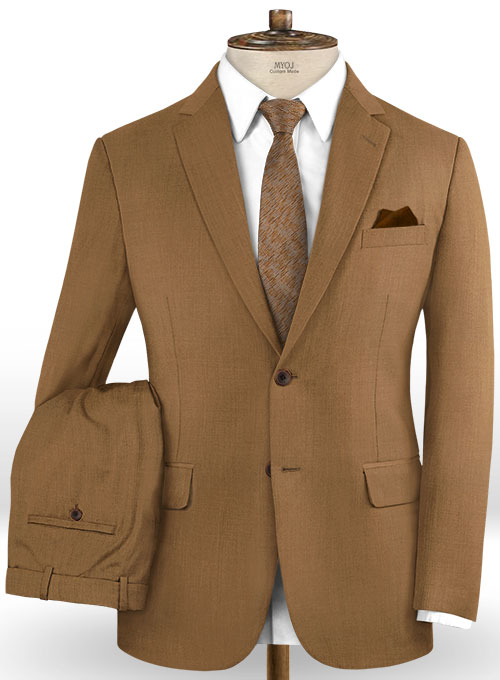 Stretch Tan Wool Suit : Made To Measure Custom Jeans For Men & Women ...
